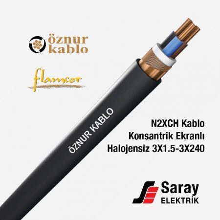 N2XCH Kablolar 3x1.5-3x240 Konsantrik Ekranlı - Saray Elektrik