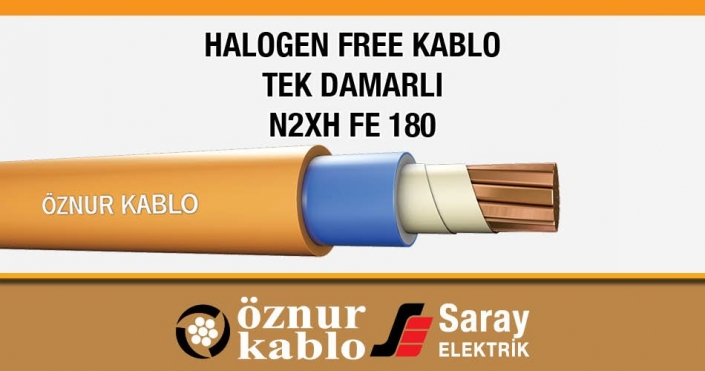 Halogen Free Kablo Tek Damarlı Bakır İletkenli N2XH FE 180 - Saray Elektrik
