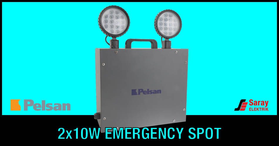 2X10W IP65 Emergency Spot Çalışma Süresi 6 Saat - Saray Elektrik