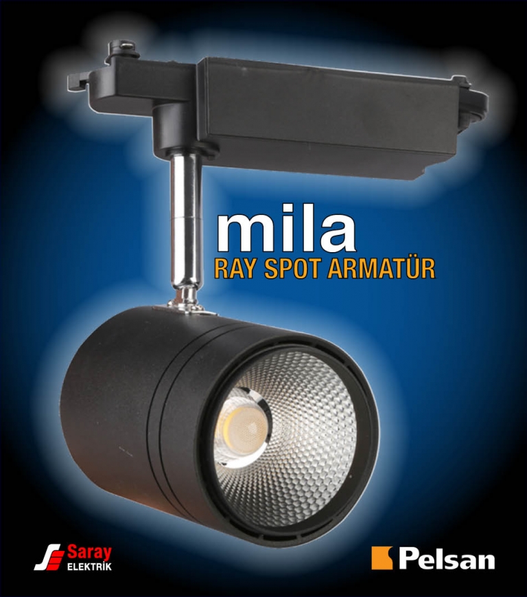 Mila Ray Spot Armatür 40W, 4000K, IP40, 215x95 mm - Saray Elektrik