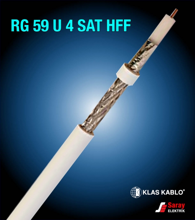 RG 59 U 4 SAT HFF Dış Kılıf 5,80 mmØ HFFR - Saray Elektrik